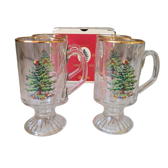 Spode | Dining | Spode Christmas Tree Irish Coffee Mugs Set Of 4 Vtg ...